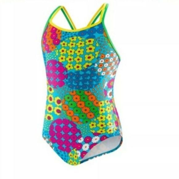 Speedo | Swim | Speedo Happy Flowersgirlsone Piece Swimsuit Vibrant ...